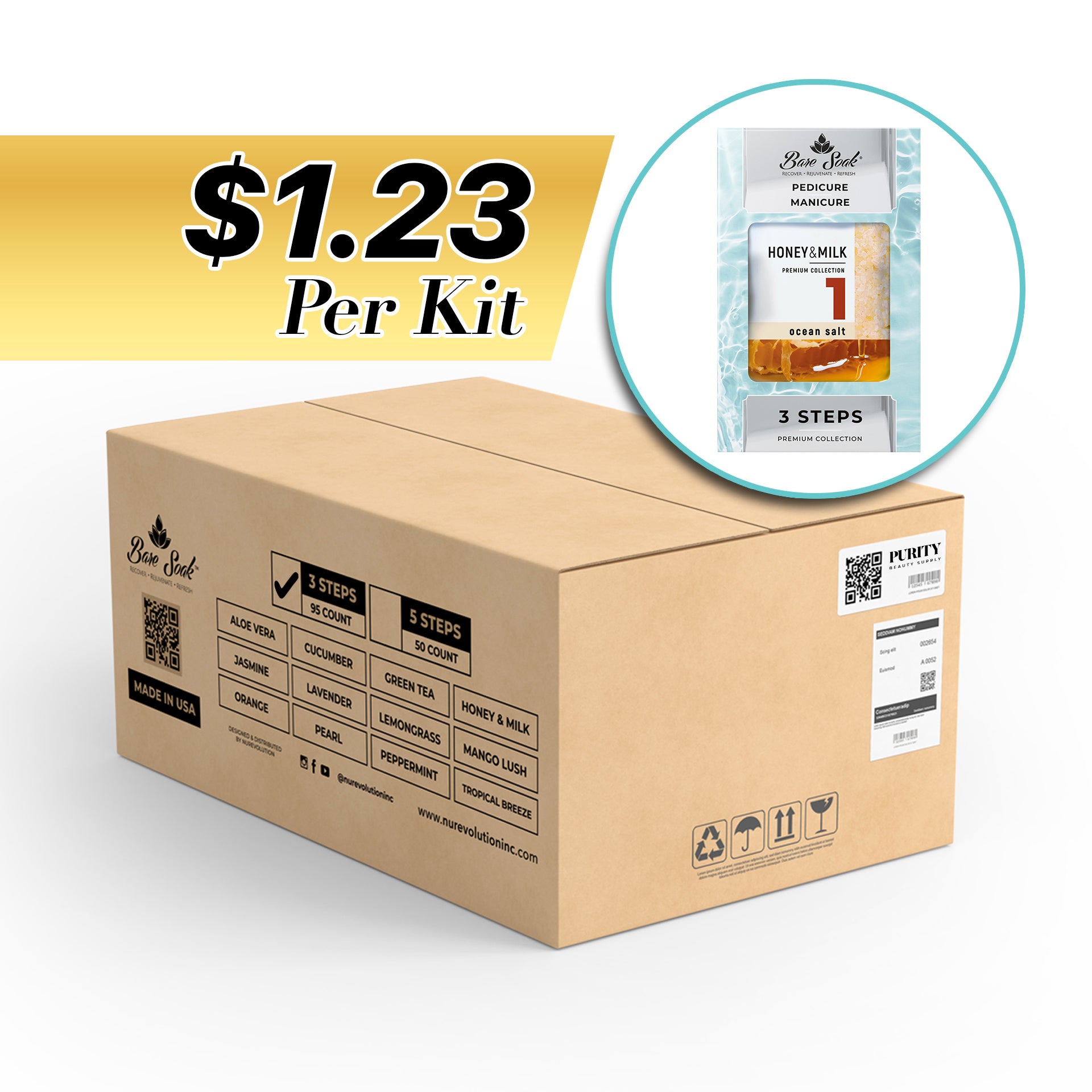 3 Step Kit Case / Honey & Milk (95 Kits) – Puritybeautysupply