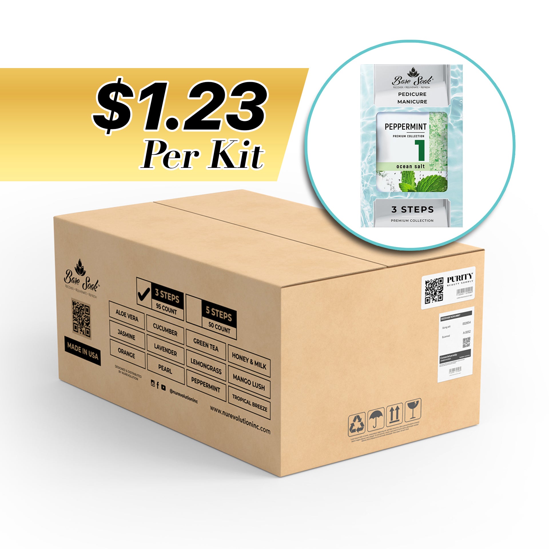 3 Step Kit Case / Peppermint (95 Kits) – Puritybeautysupply